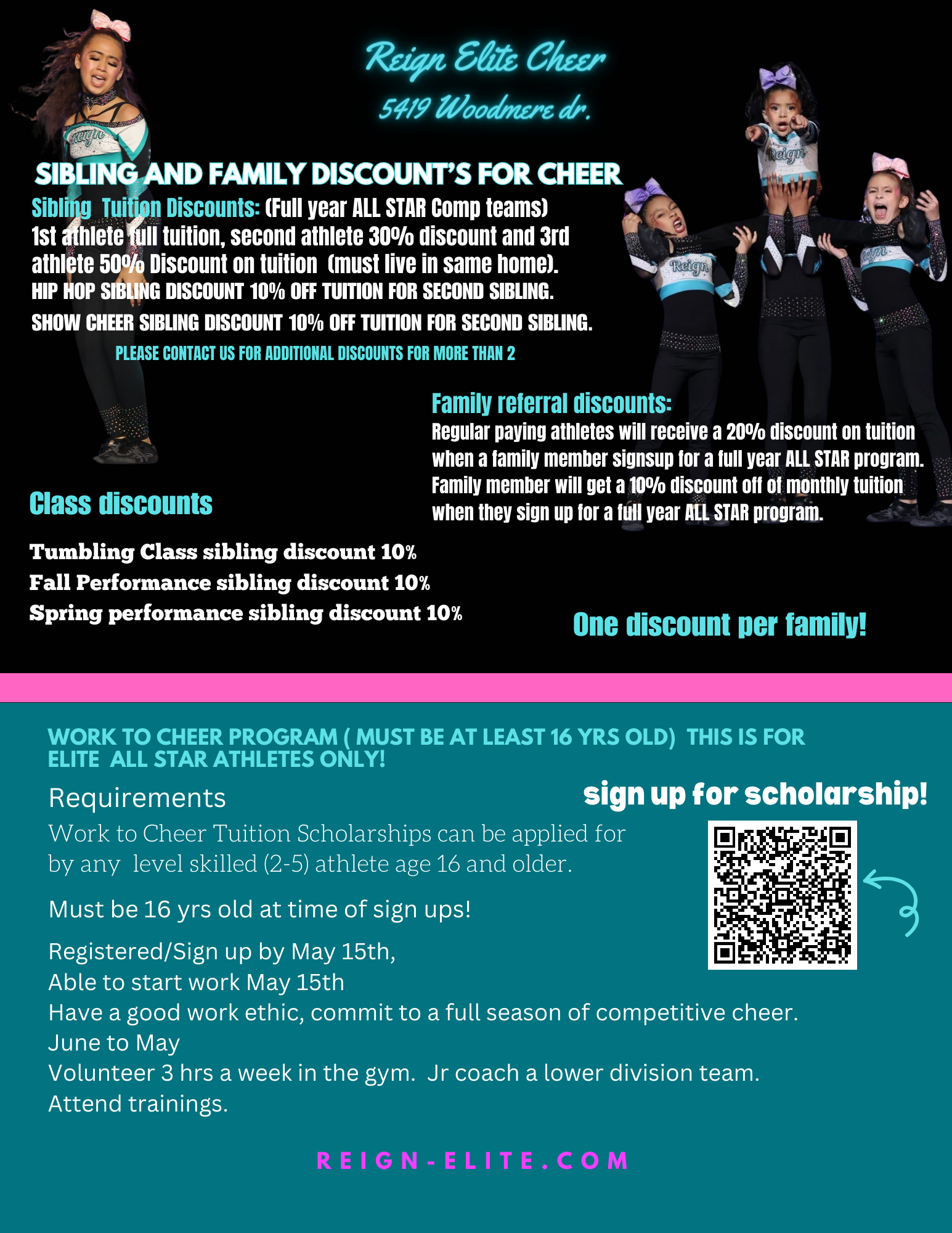 Reign Elite Cheer - Information packet